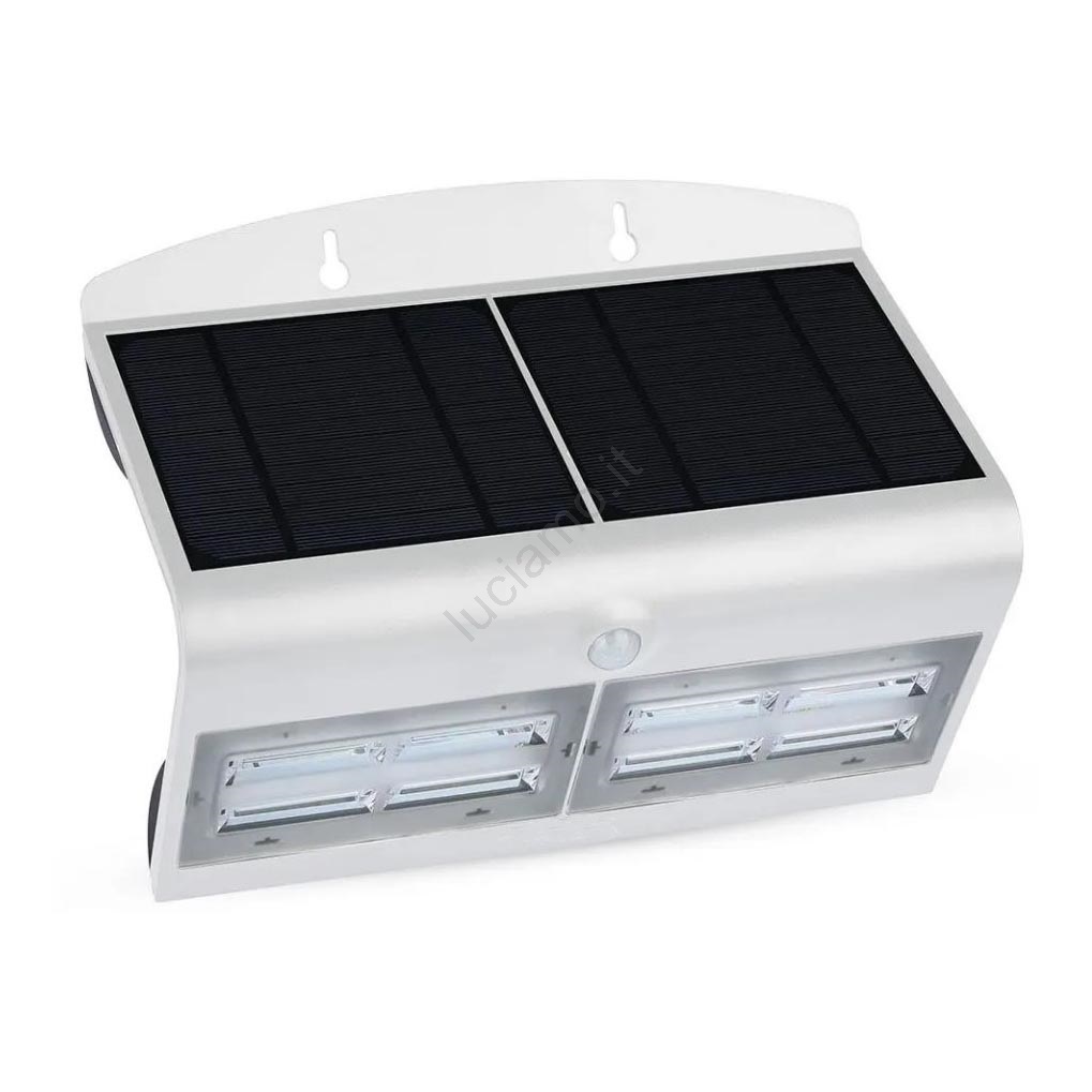 Applique LED Solar con sensore LED/7W/3,7V 4000K IP65 bianco | Luciamo
