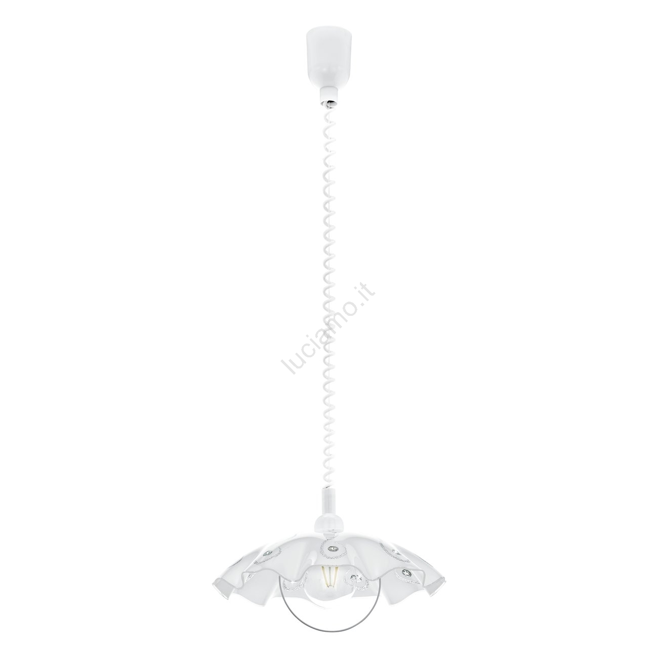 Eglo 96072 - Lampadario regolabile VETRO 1xE27/60W/230V | Luciamo