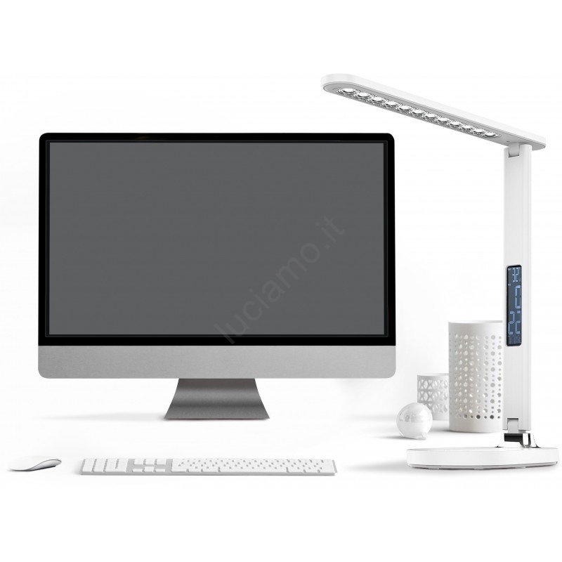 Lampada da tavolo LED con display LED/9W/230V | Luciamo