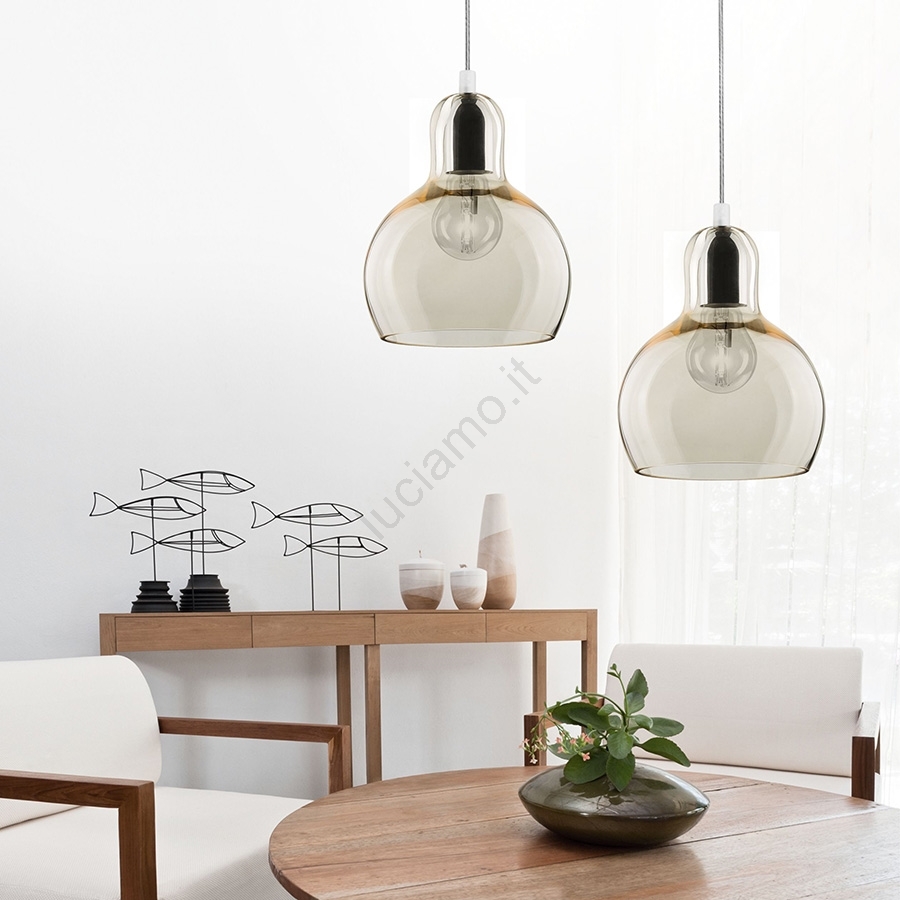 Lampadario a sospensione con filo MANGO 1xE27/60W/230V beige | Luciamo