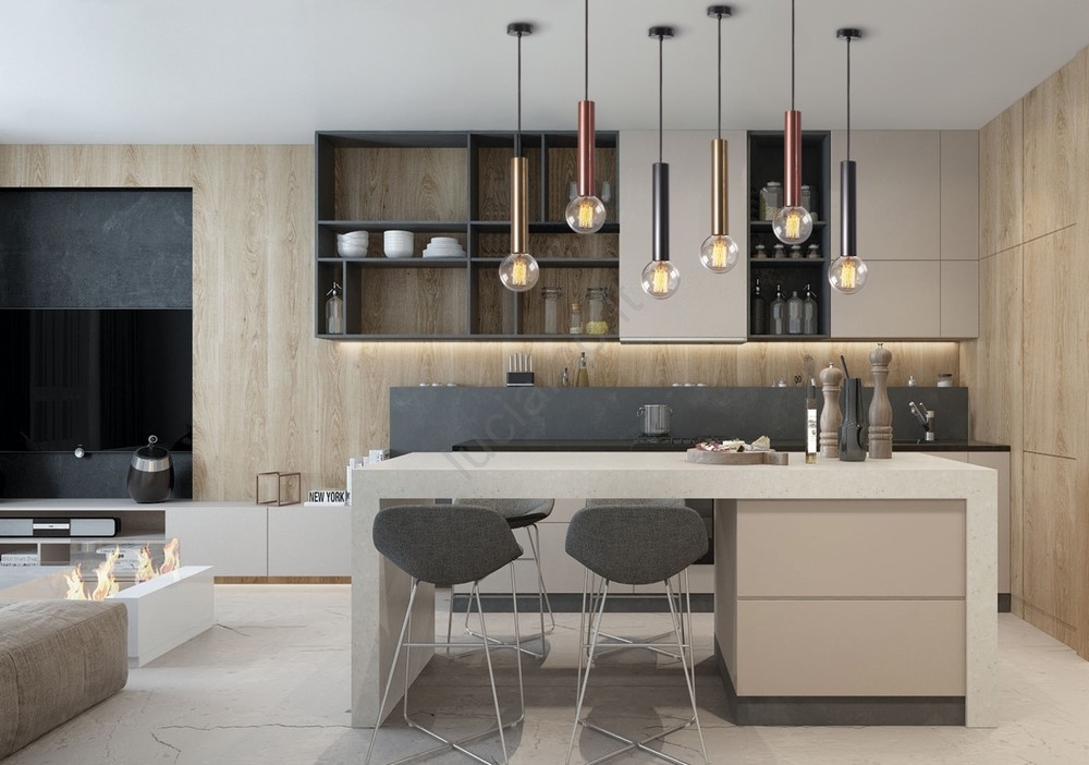 Lampadario a sospensione con filo TUBE 1xE27/60W/230V | Luciamo