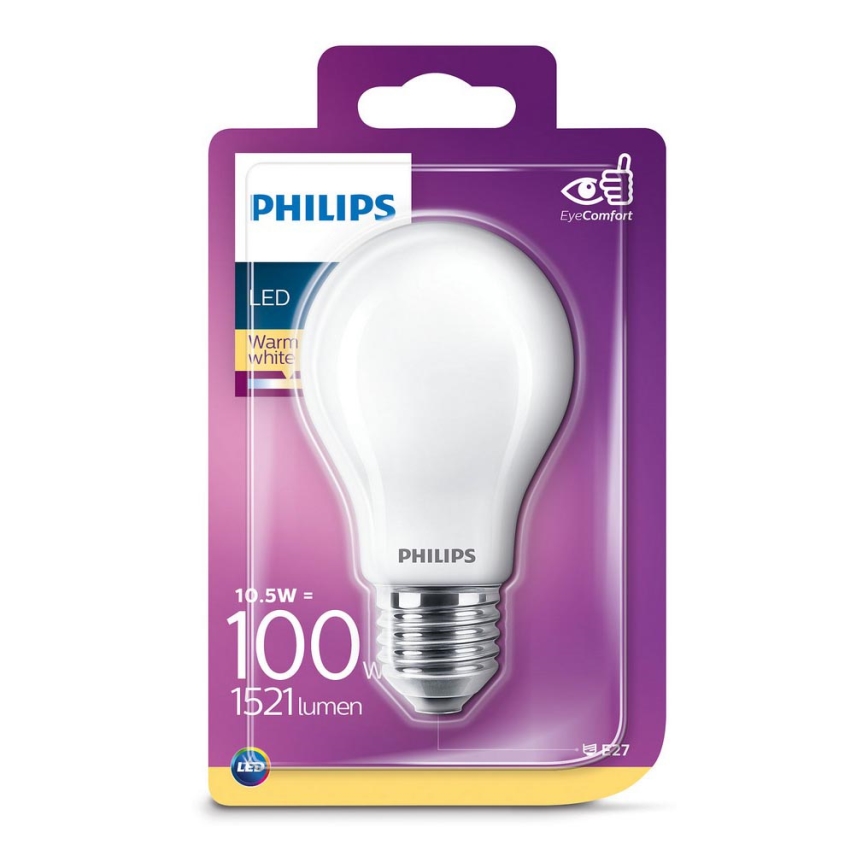 Lampadina LED Philips E27/10.5W/230V 2700K | Luciamo