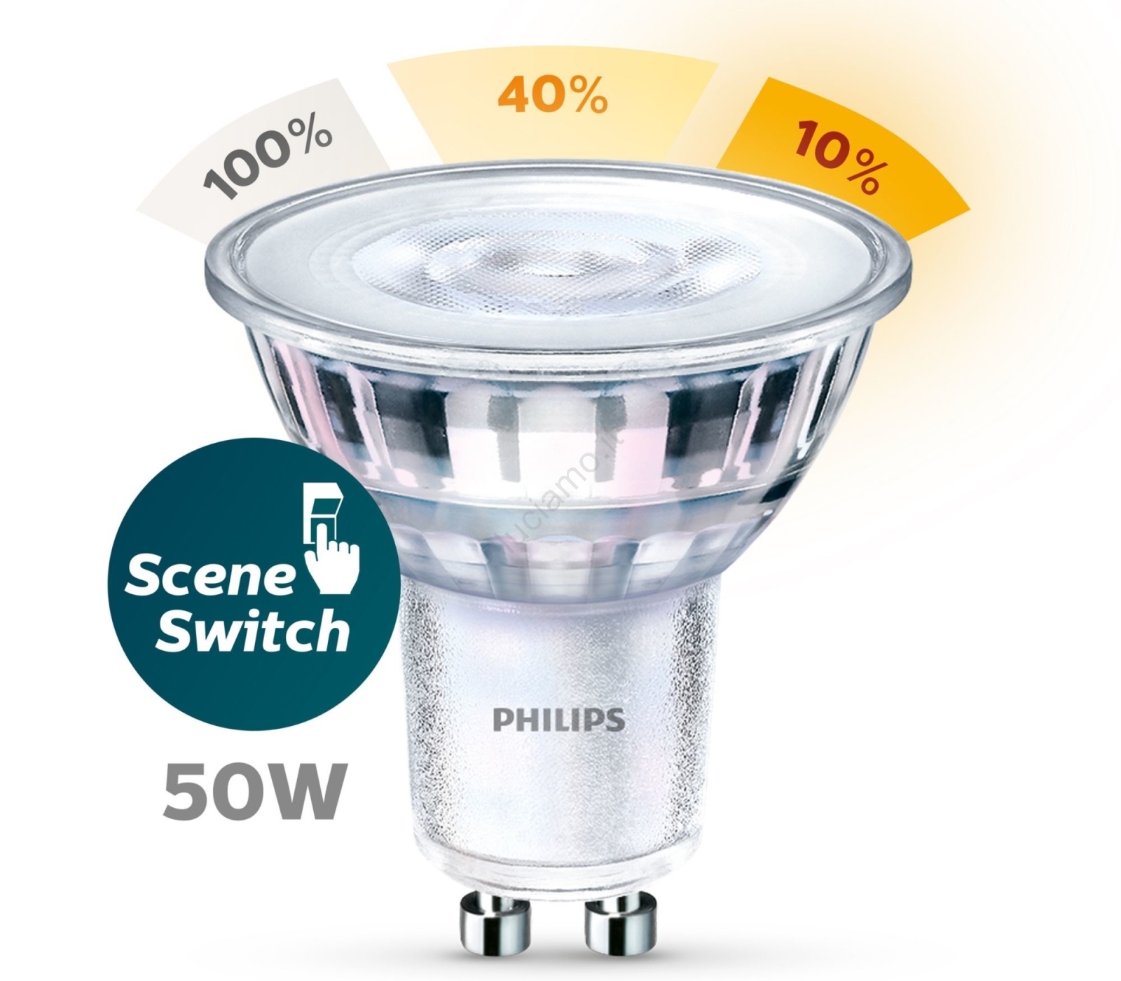 Lampadina LED Philips SCENE SWITCH GU10/5W/230V 2200K-2700K | Luciamo