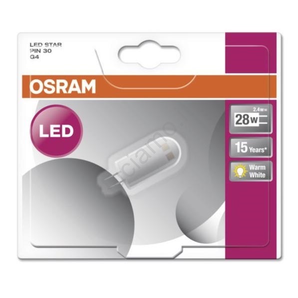 Lampadina LED PIN G4/2,4W/12V 2700K - Osram | Luciamo