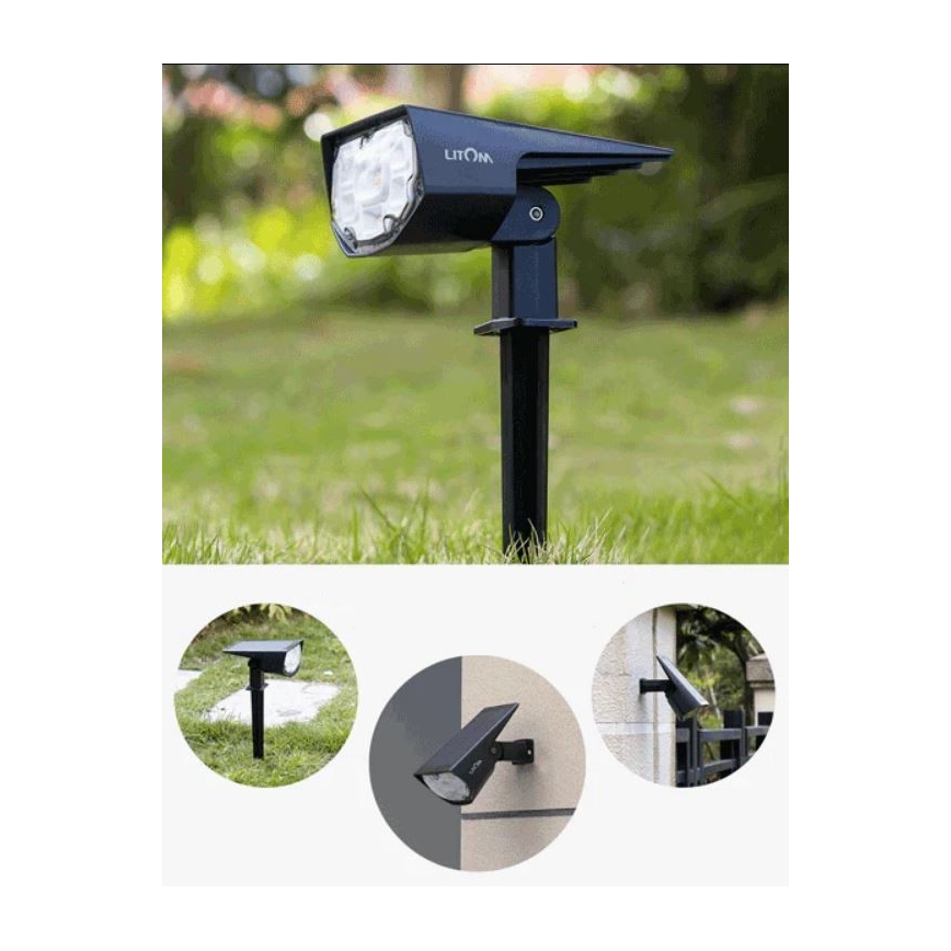 Litom - SET 2x LED Luce solare dimmerabile 2in1 LED/3,7V IP68 | Luciamo