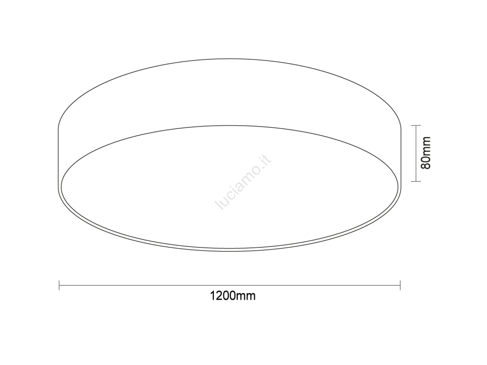 Plafoniera LED/300W/230V 3000/4000/6500K Ø 120 cm bianca | Luciamo