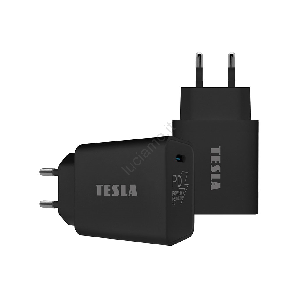 TESLA Electronics - Adattatore a carica rapida Power Delivery 20W nero ...