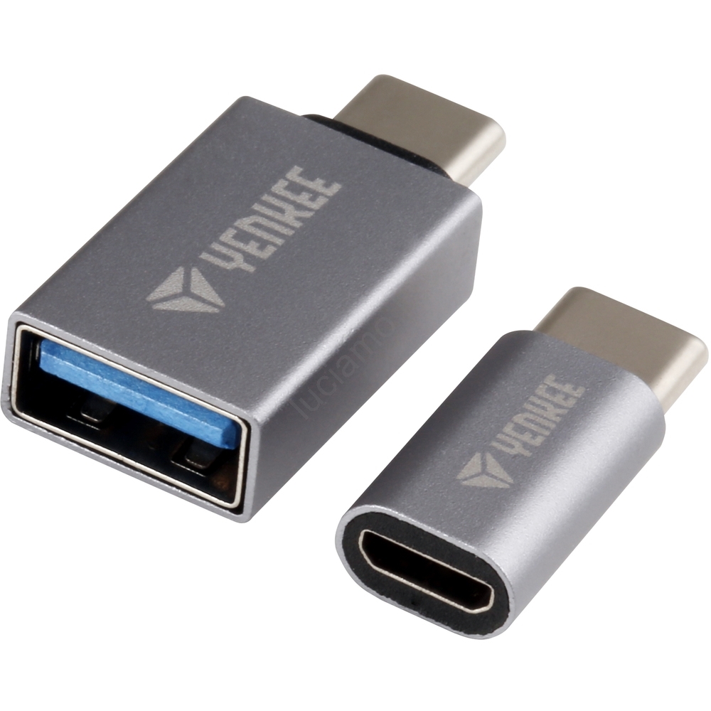 Yenkee - Set di riduzioni da USB-C a MicroUSB e USB-A | Luciamo
